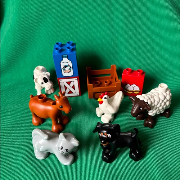 Lego | Toys | Lego Duplo Farm Animals Cow Goat Sheep Chicken Eggs Coat ...